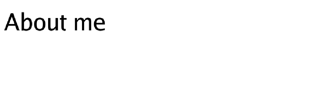 About me · Developer 2.0